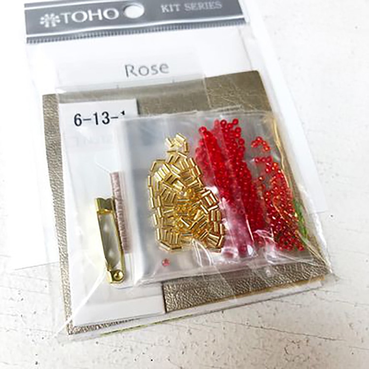 TOHO BEADS / and t kit labo お花刺しゅうブローチキット / バラ | ビーズ・パーツなどのハンドメイドパーツおよび ...