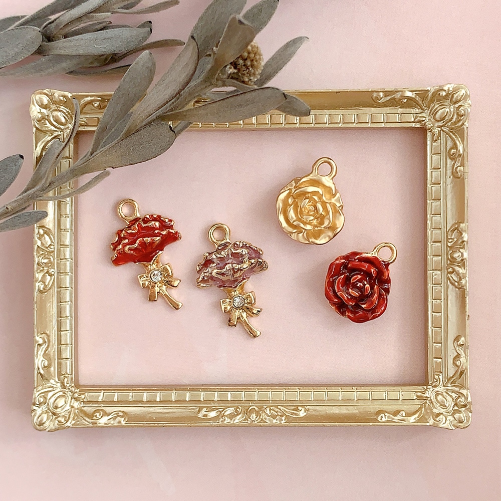 チャーム / ローズ（エポ入） / RDA・G5 | ビーズ・パーツなどのハンドメイドパーツおよびハイクオリティ・プチプライスのアクセサリー販売サイト